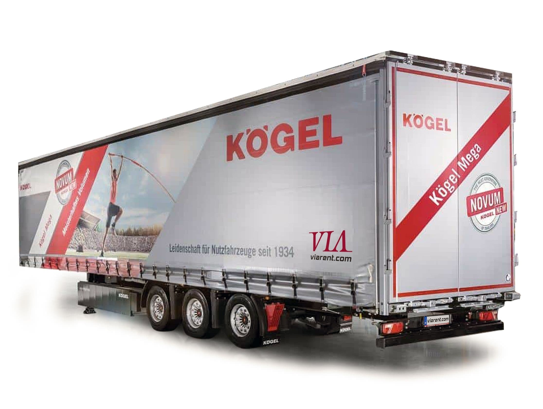 Kögel Mega semi-trailer with canvas - Viarent Hungary