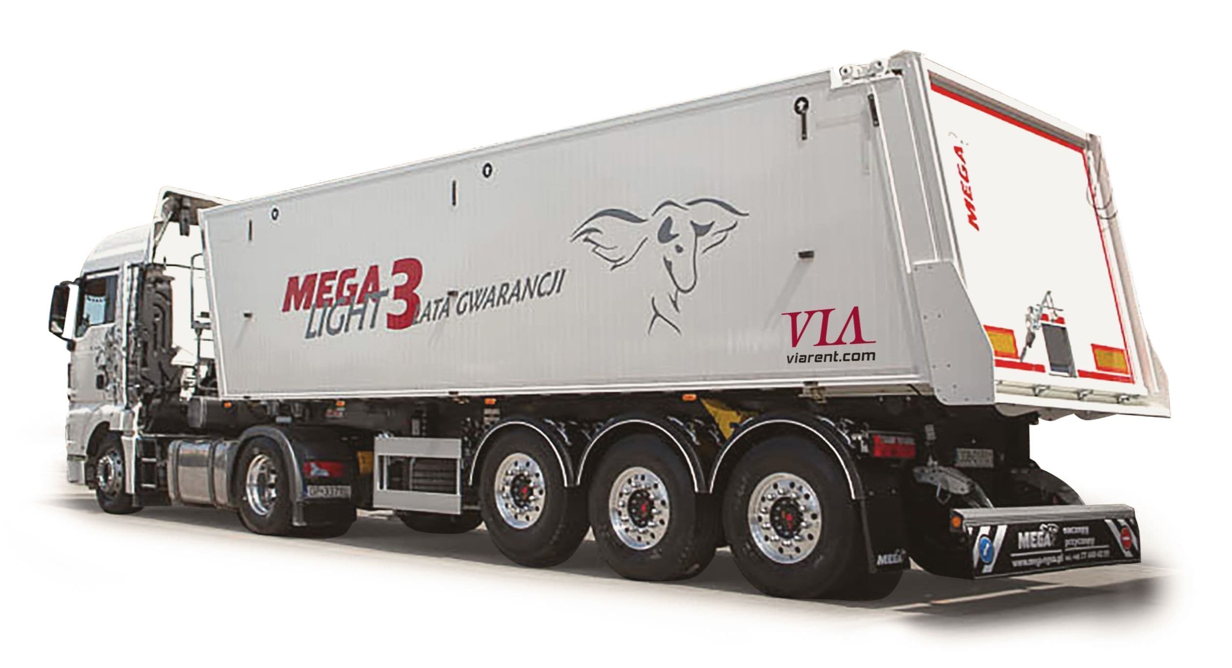 MEGA Light 3 KBZ / KZZ tipper semi-trailer - Viarent Hungary